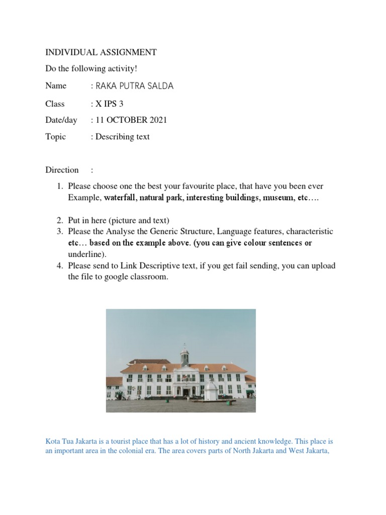 Assignment Descriptive Text | PDF