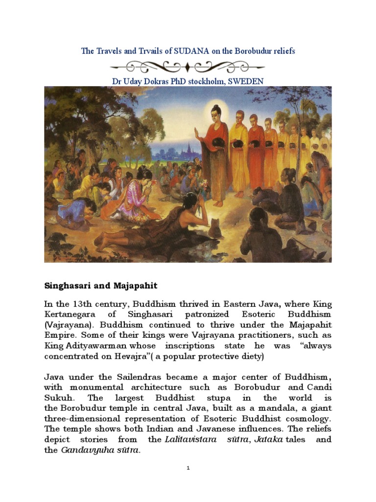 The Travels and Trvails of SUDANA On The Borobudur Reliefs | PDF ...