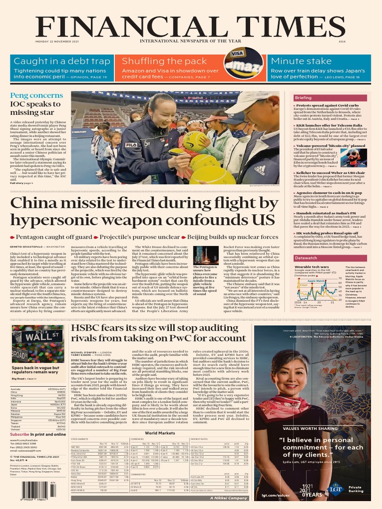 Financial Times Asia. November 22, 2021 | PDF | Pricewaterhouse Coopers ...