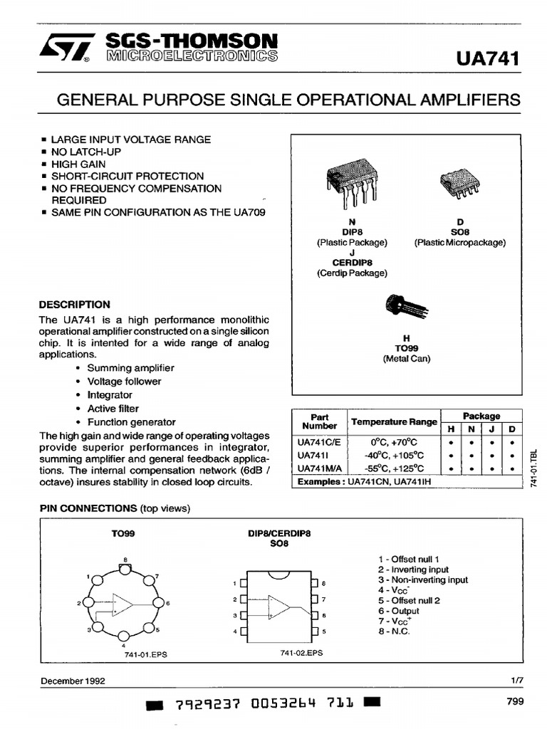 Datasheet - HK Ua741 286429 | PDF