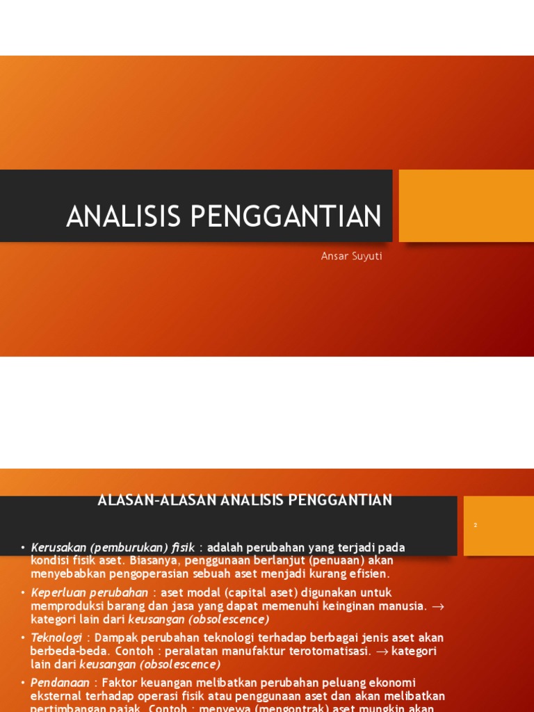 Analisis Penggantian Dan Incremental | PDF