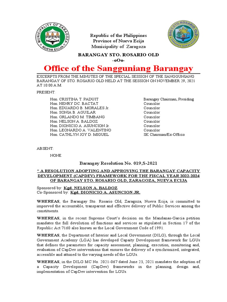 Capdev Reso | PDF | Government