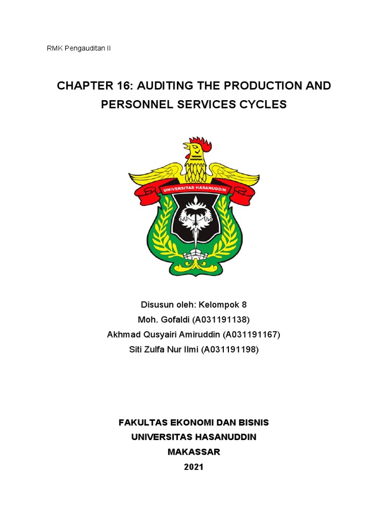 RMK CH 16 Pengauditan II (Kelompok 8) | PDF