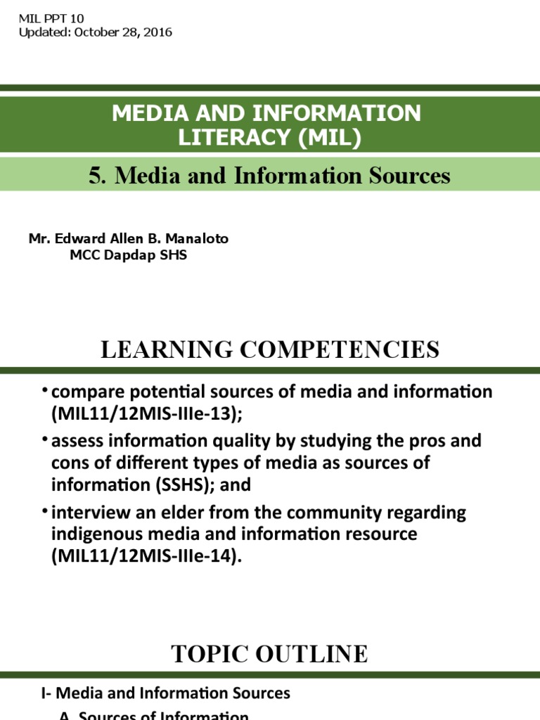 Media Literacy for Students | PDF | Libraries | Information