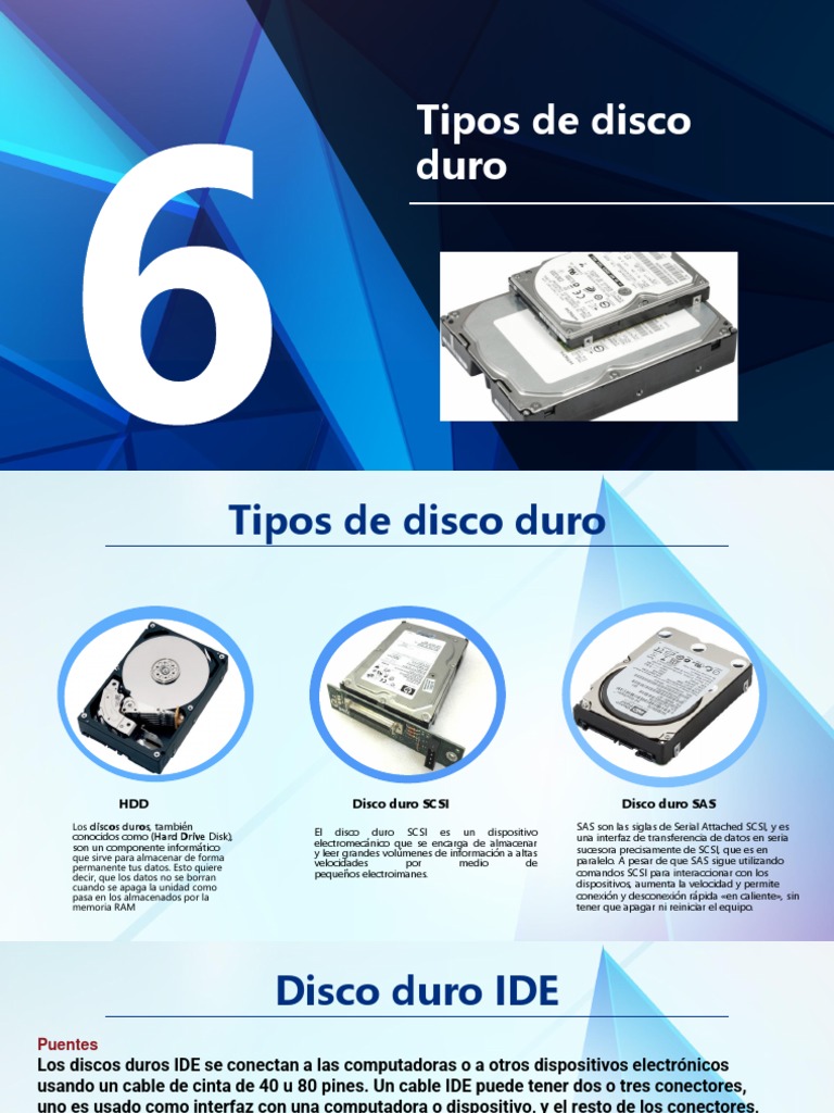 Tipos de Discos Duros y Características | PDF | Disco duro | Unidad de ...