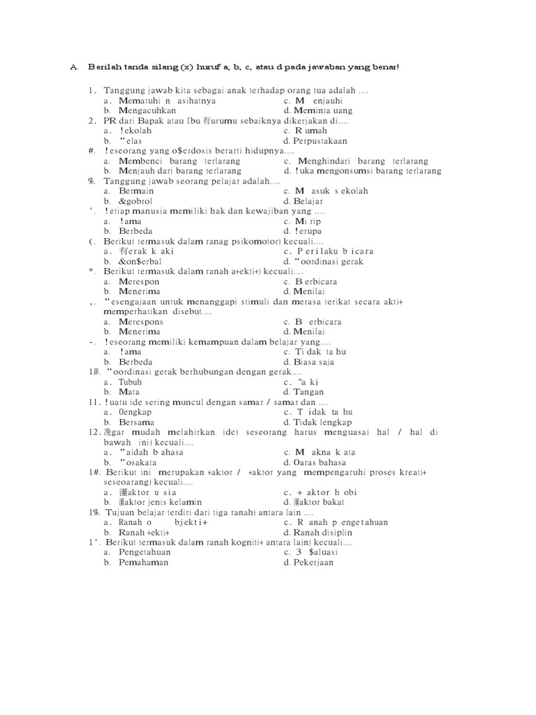 Soal Uts BK Kls 9 | PDF