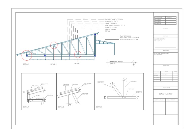 Batang Tarik CT 75 X 33 Ring Balk 15 X 15 Skor CT 75 X 33 Kaki Kuda ...