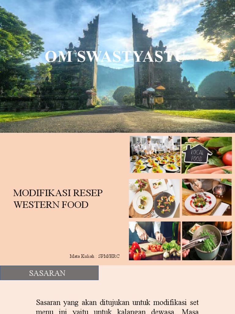 Menu Western Sehat untuk Dewasa | PDF