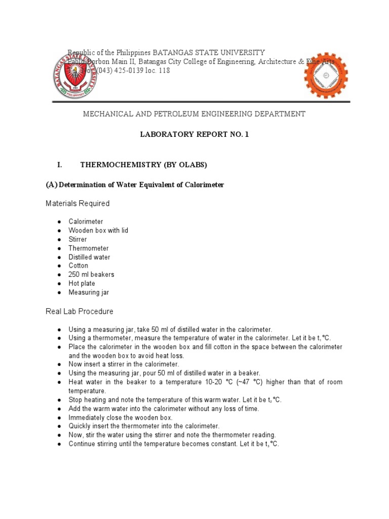 Catipay Lorely LAB1 Part 1 | PDF | Mole (Unit) | Water