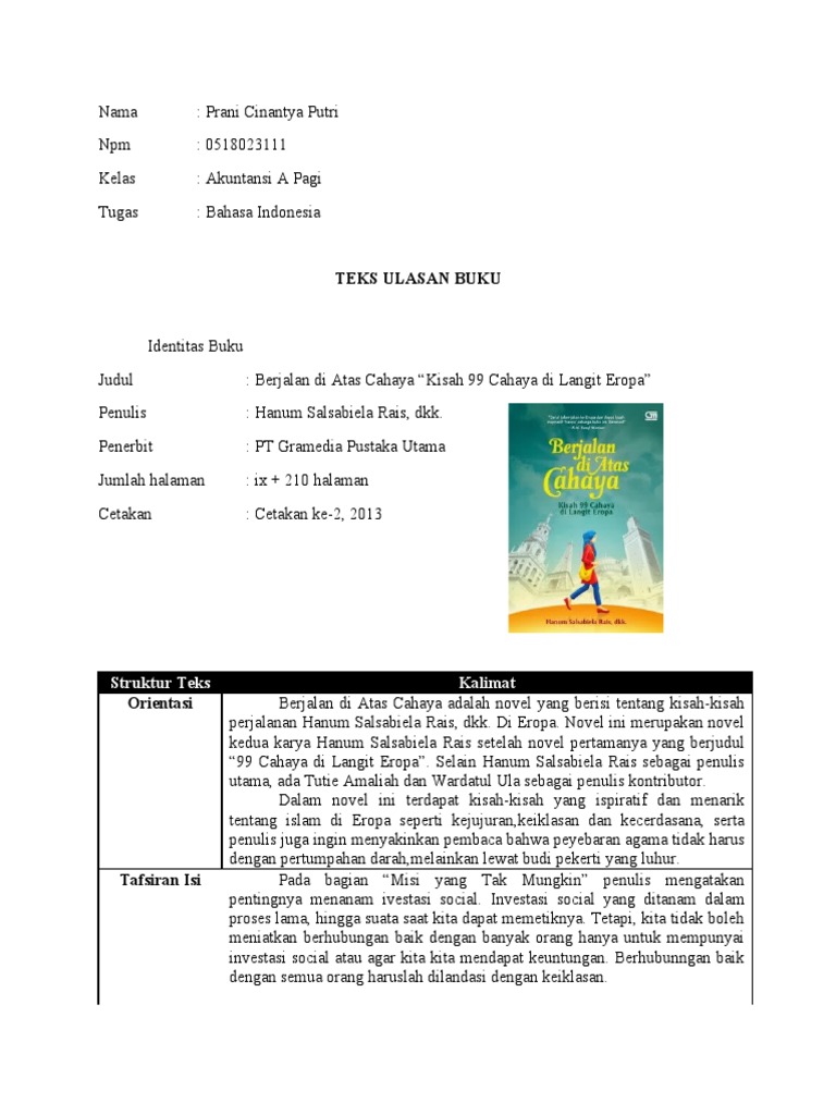 Tugas Ulasan Buku | PDF