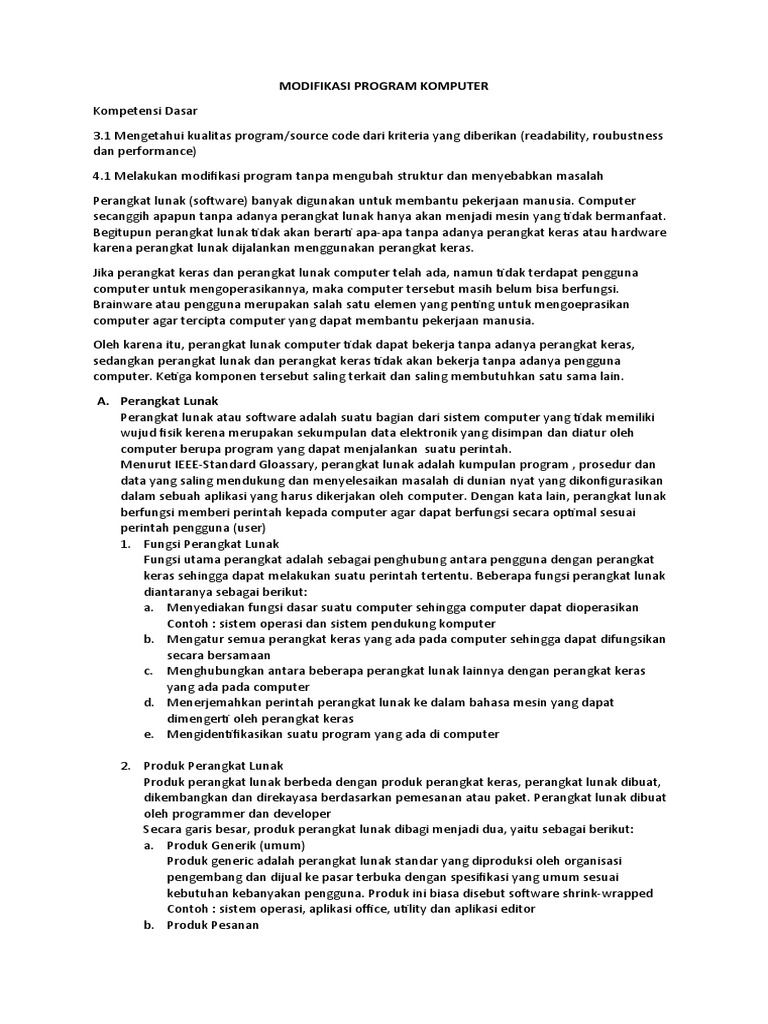 Modifikasi Program Komputer | PDF | Komputer