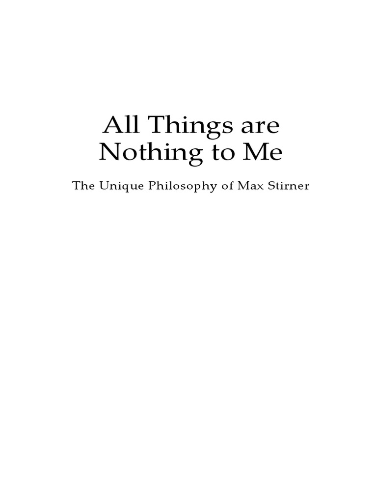 Jacob Blumenfeld - All Things Are Nothing To Me - The Unique Philosophy ...