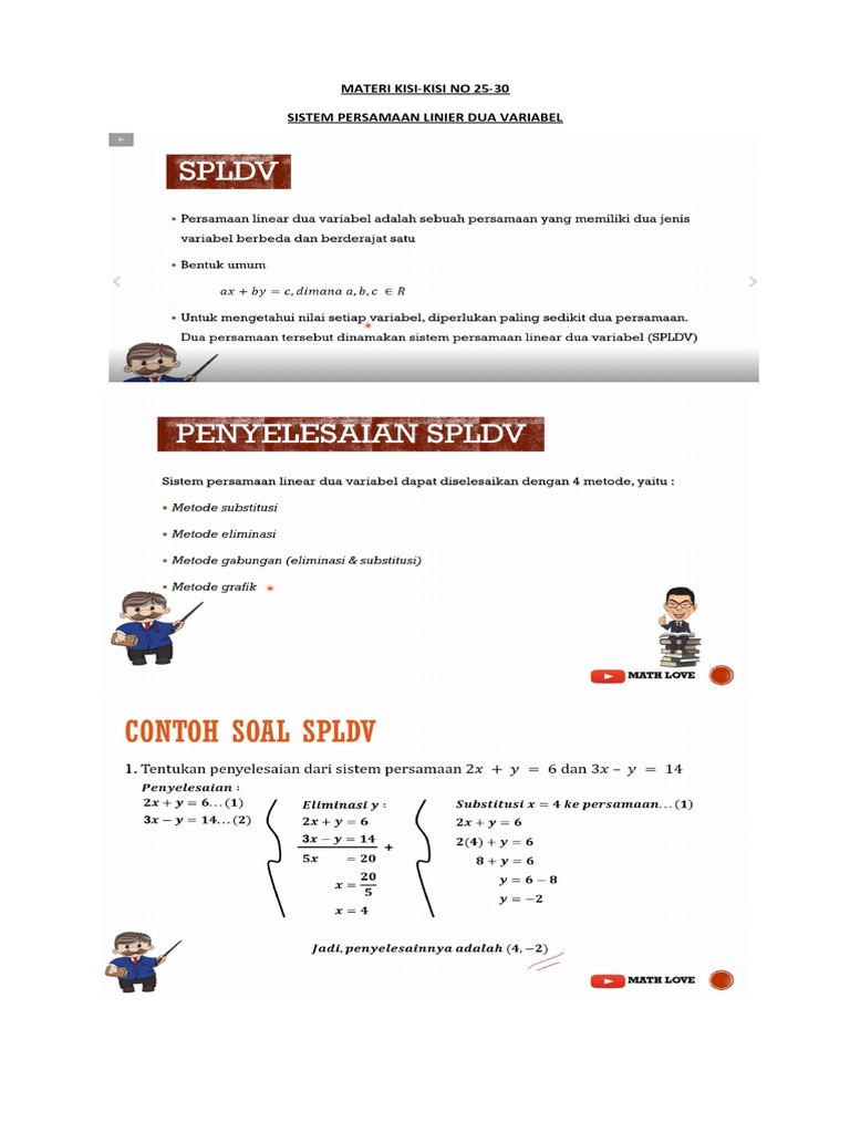 Tugas Kelas 8 SPLDV | PDF | Game & Aktivitas | Metode & Bahan Ajar