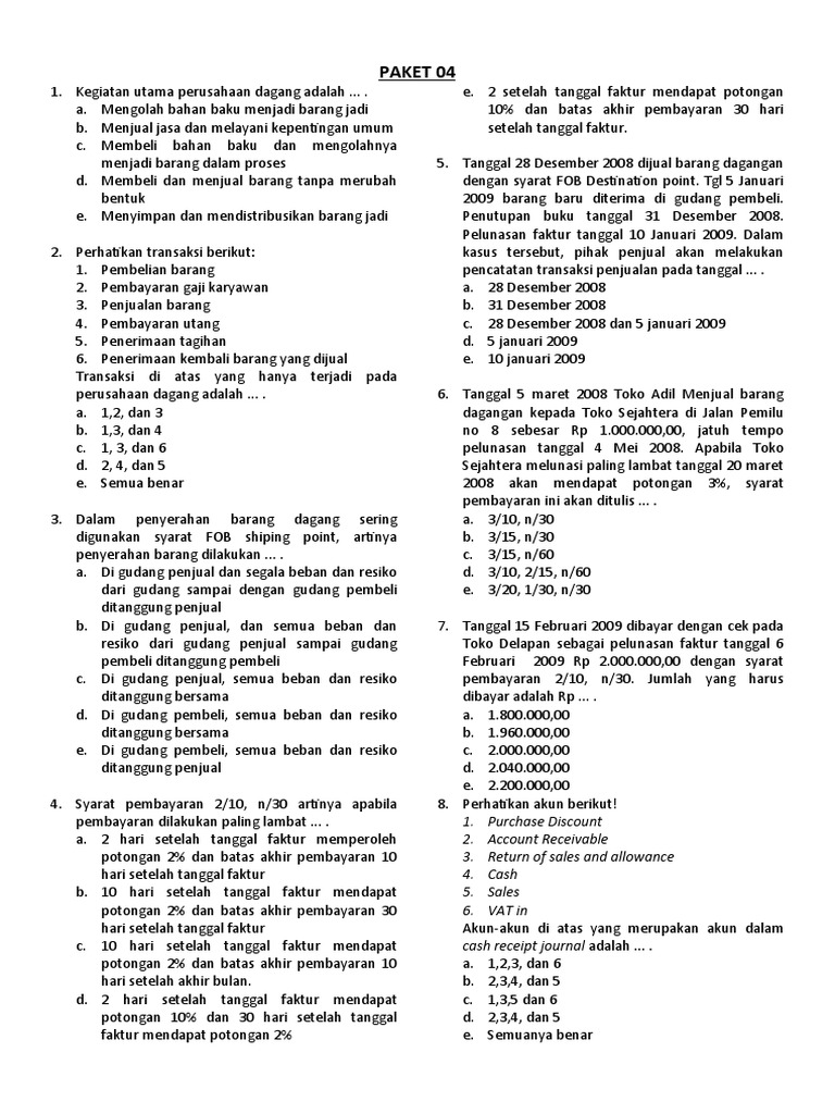 Paket 04 Dan 05 | PDF