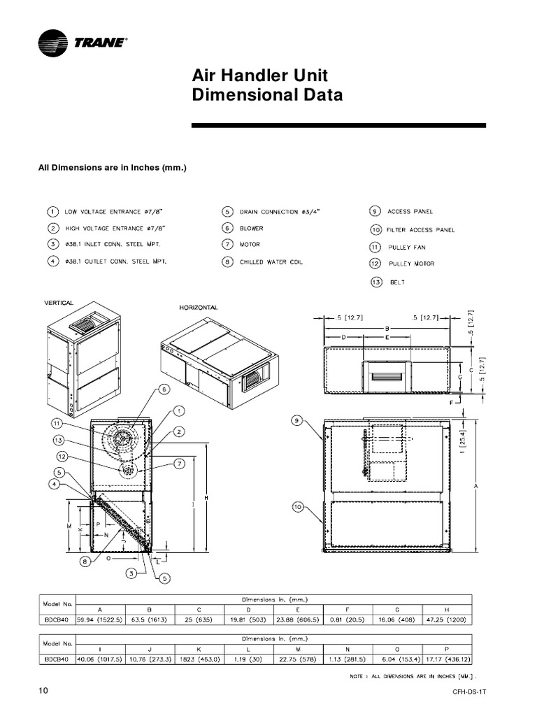 AHU Catalog Trane | PDF | Building Engineering | Mechanical Engineering