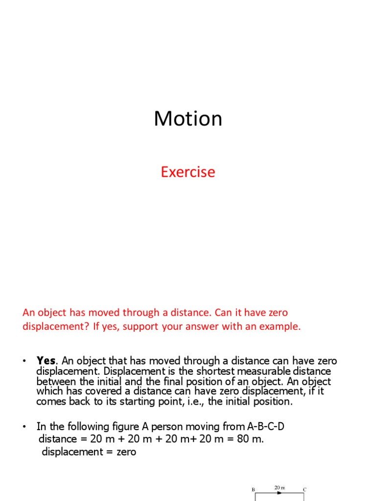 Motion NCert Solution | PDF | Velocity | Acceleration