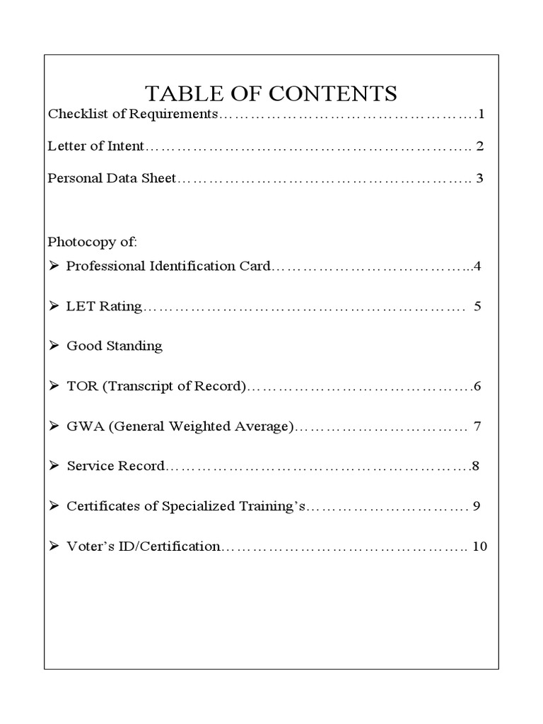 Table of Contents Deped | PDF