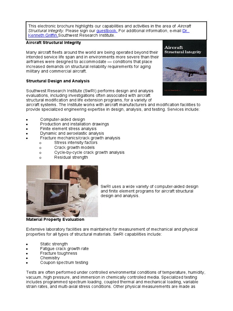 Aircraft Structural Integrity | PDF | Fracture | Fatigue (Material)