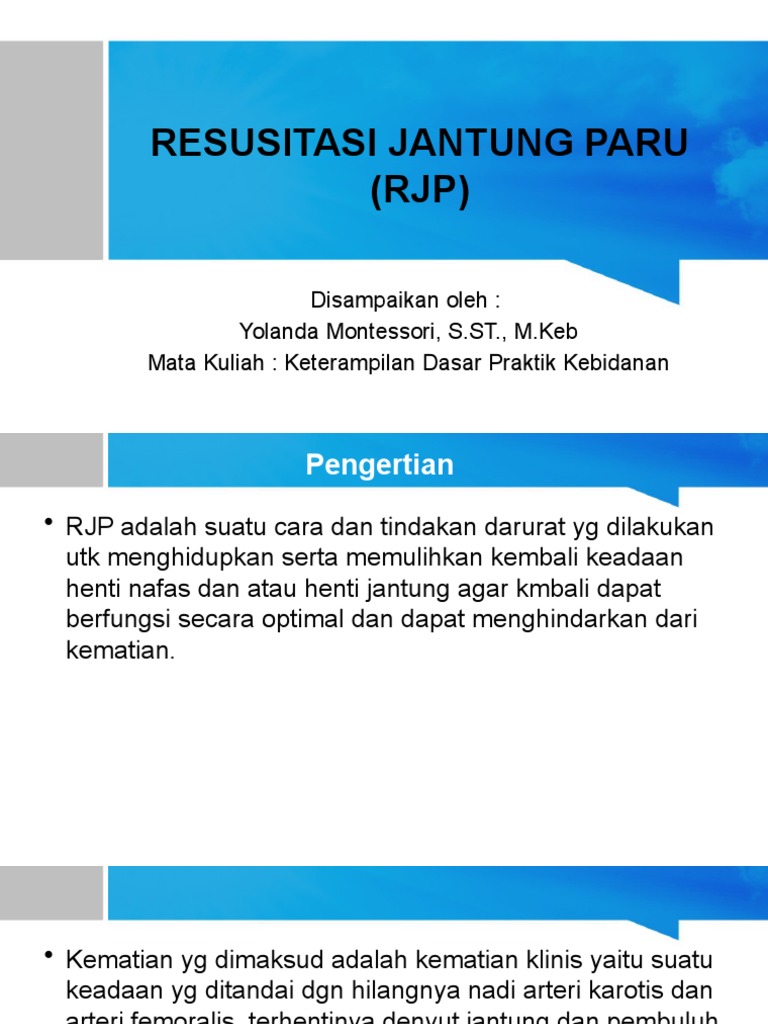 Resusitasi Jantung Paru (RJP) | PDF