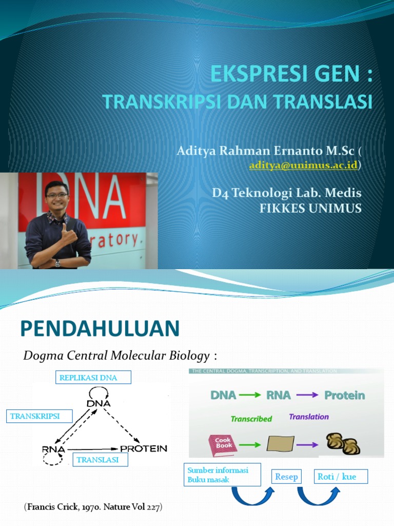 Ekspresi Gen (Transkripsi Dan Translasi) - D4 TLM | PDF