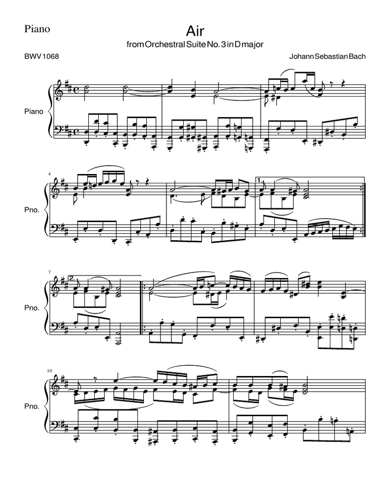 Air Bach Piano | PDF