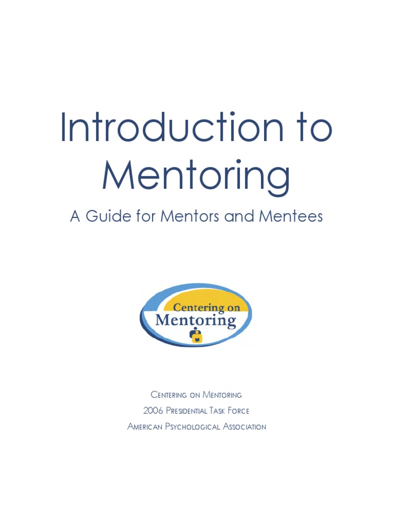 Introduction To Mentoring: A Guide For Mentors and Mentees | PDF ...