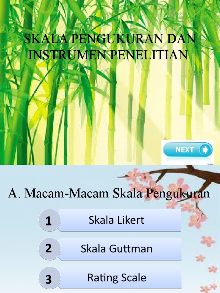 Skala Pengukuran Dan Instrumen Penelitian | PDF | Karier & Perkembangan