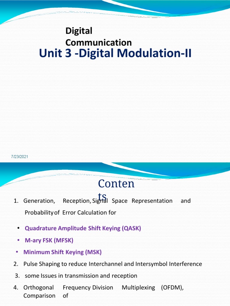 Unit 3 DC | PDF | Modulation | Orthogonal Frequency Division Multiplexing