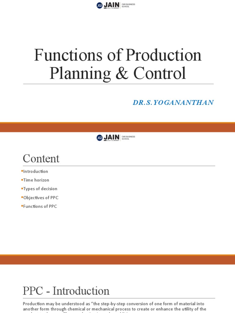 Functions of PPC Unit 2 | PDF | Business | Economies