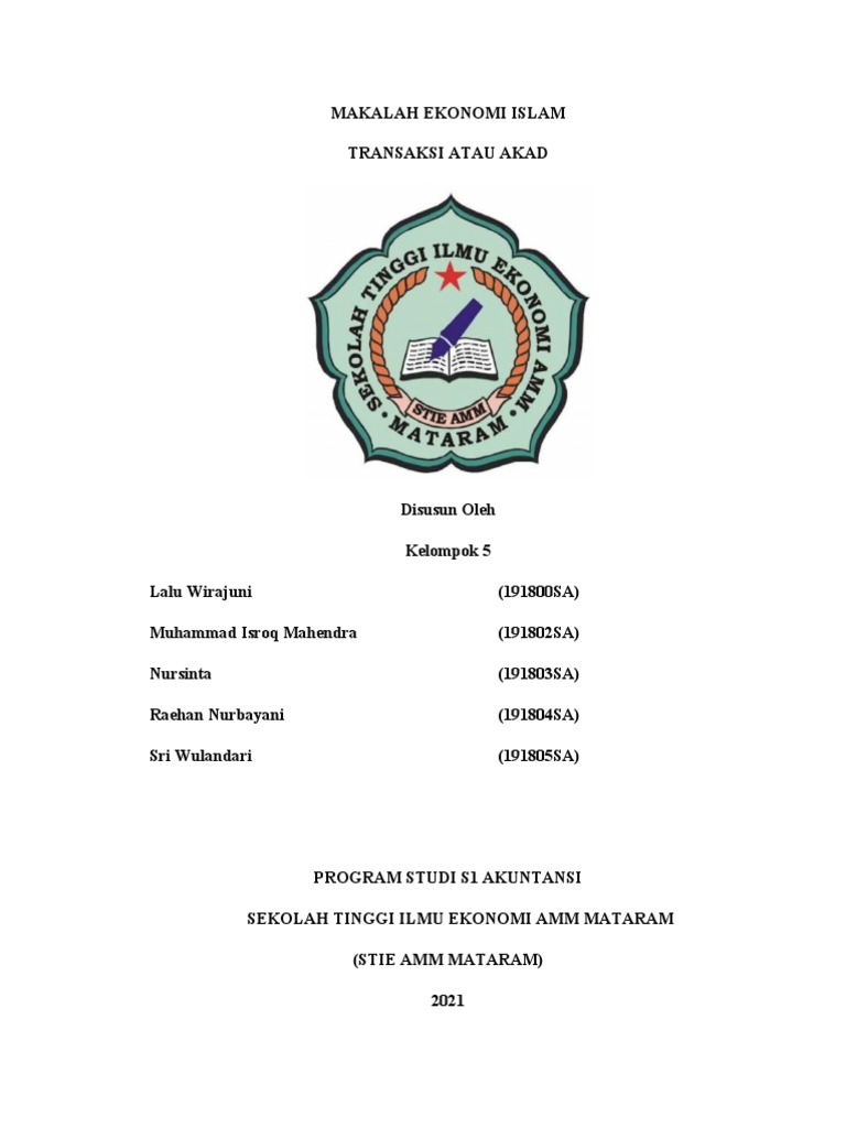 Transaksi Atau Akad Kelompok 5 | PDF | Hukum