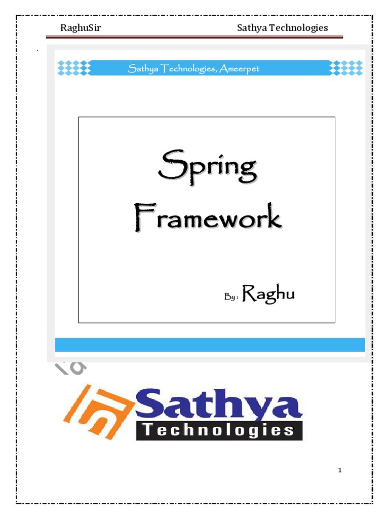 Spring Class Notes by Raghu Sir | Download Free PDF | Class (Computer ... Spring Class Notes by Raghu Sir | Download Free PDF | Class (Computer ...