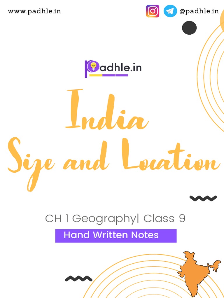 India - Size and Location Class 9 Notes by Padhle | PDF | Indian ...