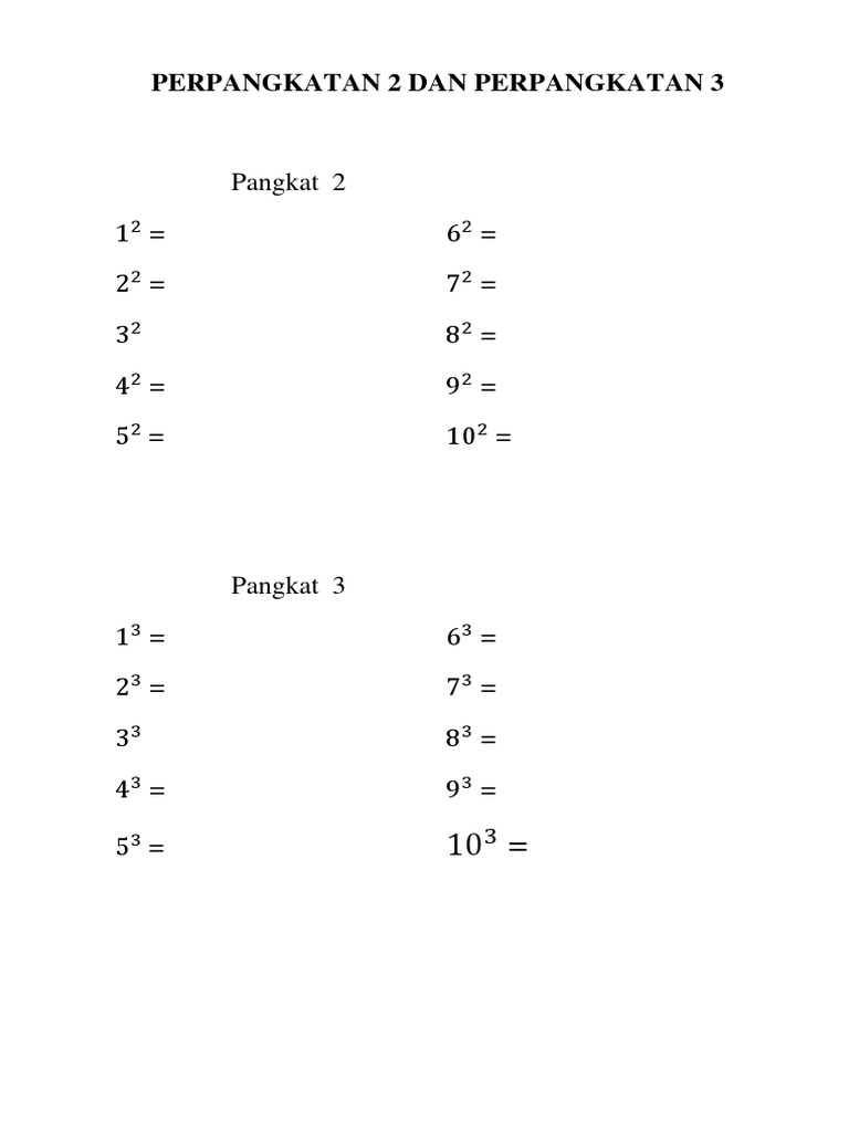 Akar Pangkat Kelas 6 | PDF