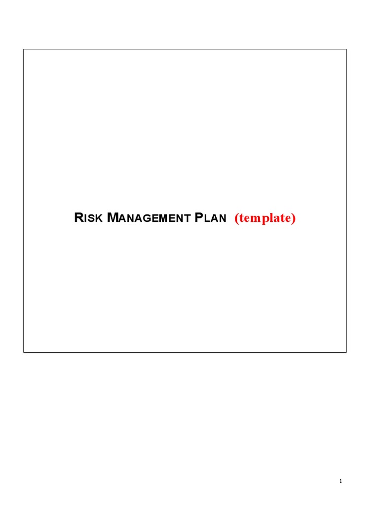 Risk Management Template | PDF | Risk Management | Risk