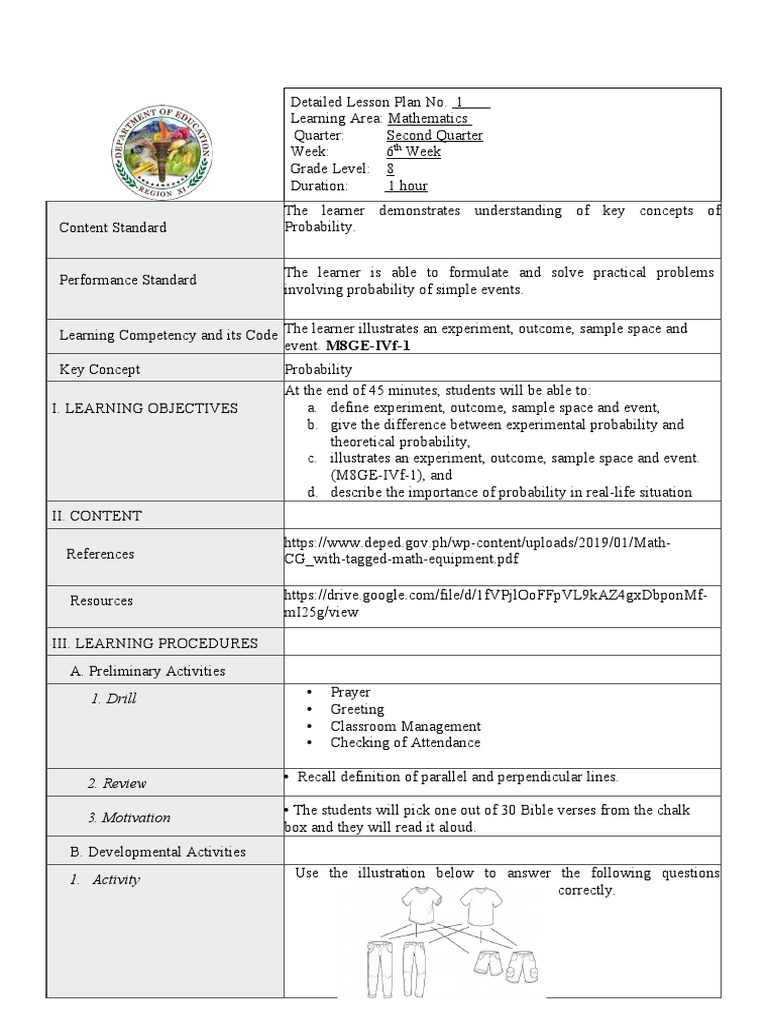 Grade 8 - Probability | PDF | Probability | Cognition
