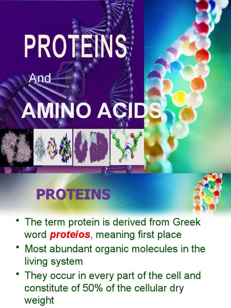 BIOCHEMISTRY OF PROTEINS &amino Acids-INTRODUCTION | PDF | Proteins ...