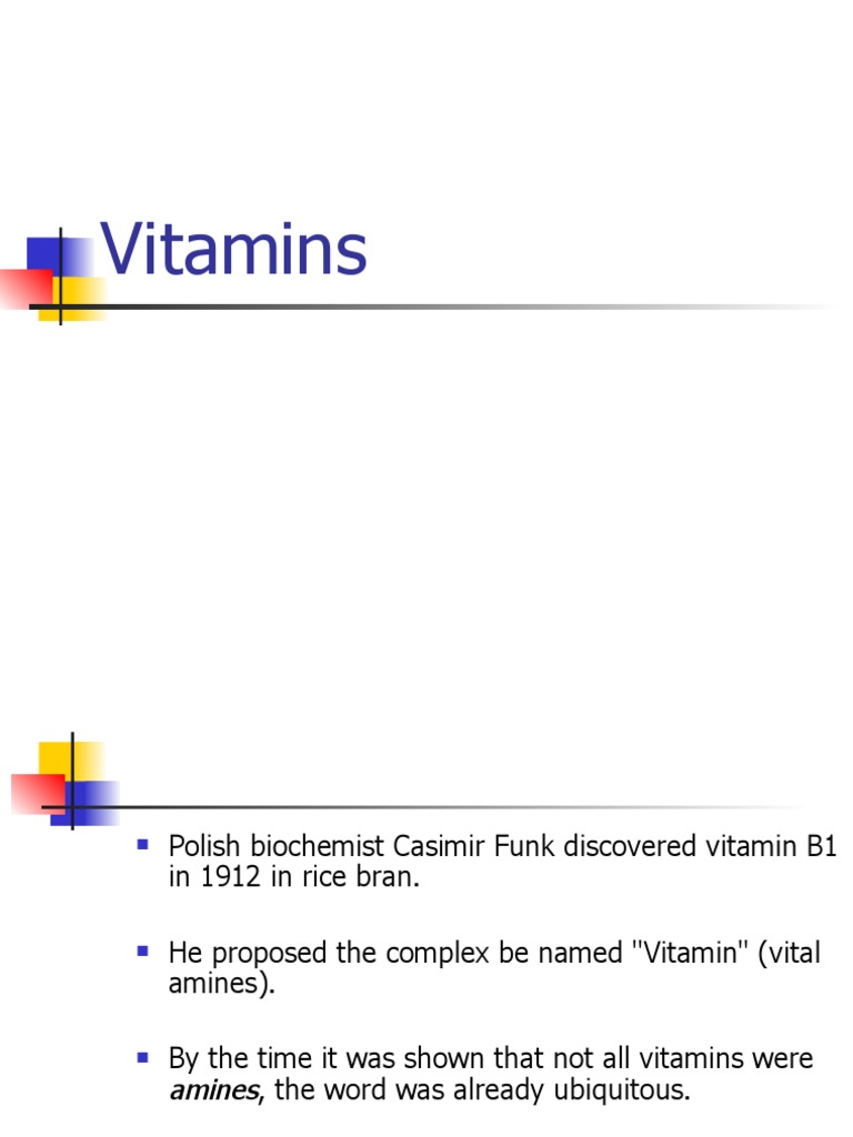Overview of Vitamin Biochemistry | PDF | Vitamin A | Vitamin
