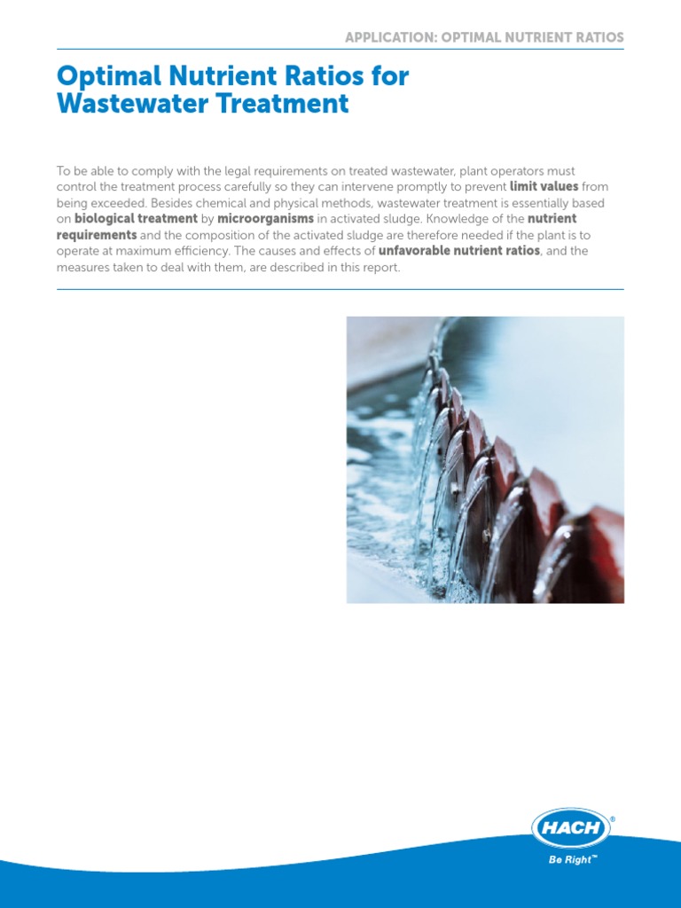 Nutrient Ratios | PDF | Sewage Treatment | Sulfur