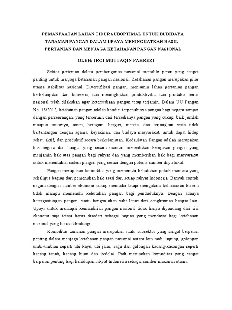 Essai Ilmiah Lomba | PDF