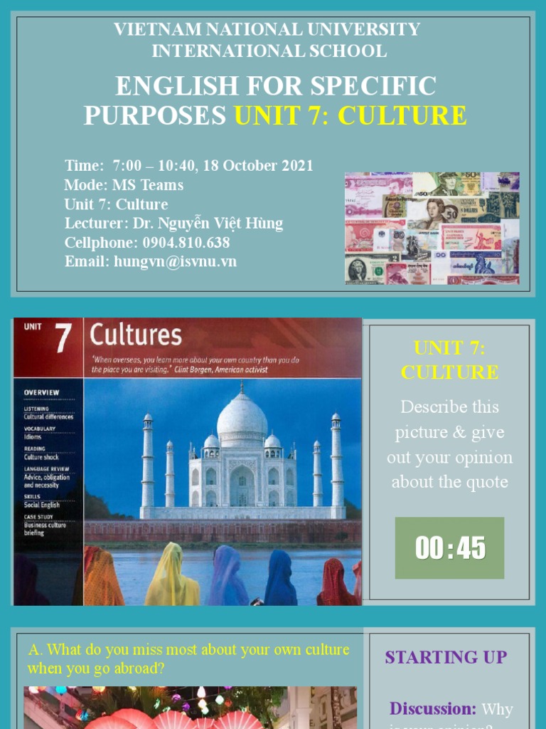 Unit 7: Understanding Cultural Differences | PDF | Conversation | Human ...
