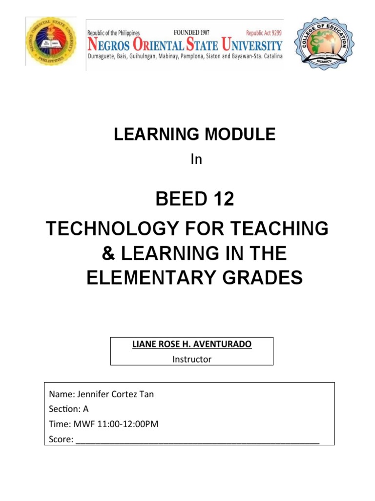 Beed 12 Technology For Teaching & Learning in The Elementary Grades | PDF | Project Based ...