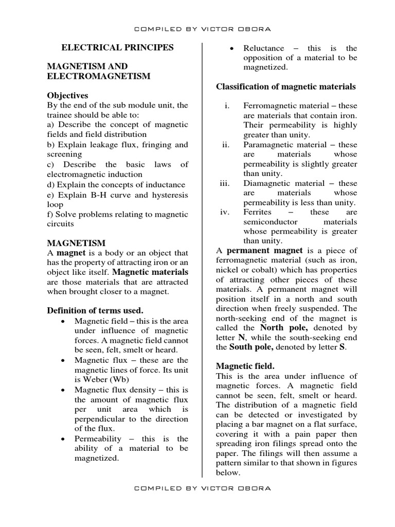 Electrical Principles | PDF | Electromagnetic Induction | Inductance