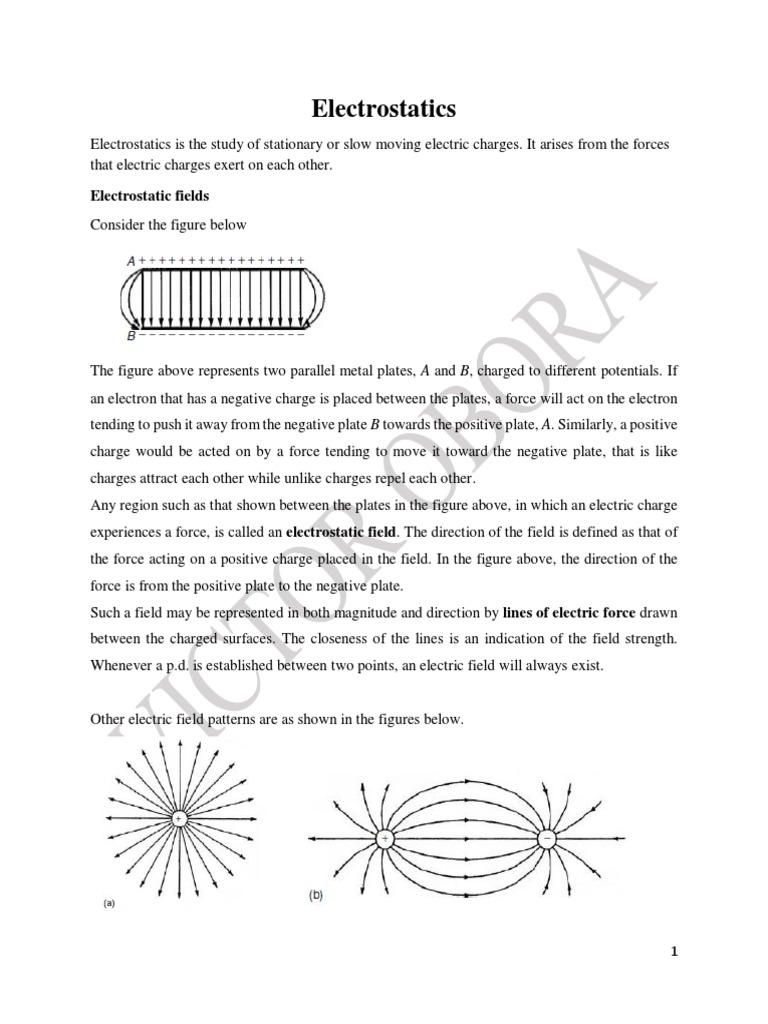 Electrostatics: Electrostatic Fields | PDF | Capacitor | Series And Parallel Circuits