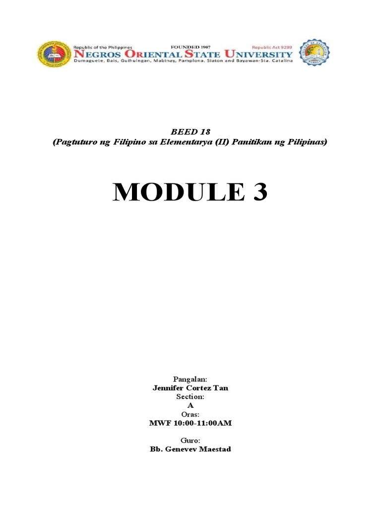 Beed 18 Module 3 | PDF