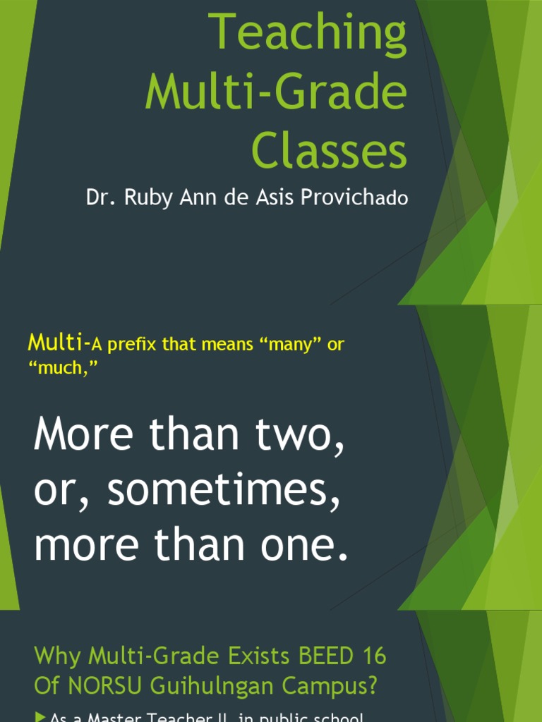Teaching Multi-Grade Classes Power Point 1 | PDF