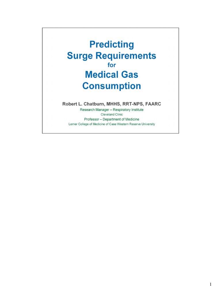 Medical Gas Consumption Slides Notes | PDF | Temperature | Gases