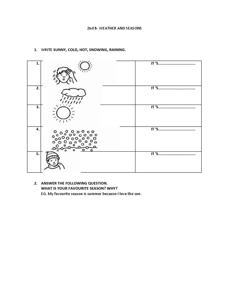 II B-Weather and Seasons | PDF | Home & Garden