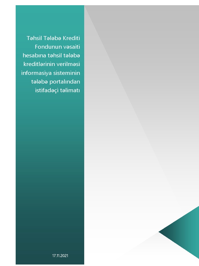 E-Ttkf - Edu.az Istifadəçi Təlimatı. | PDF