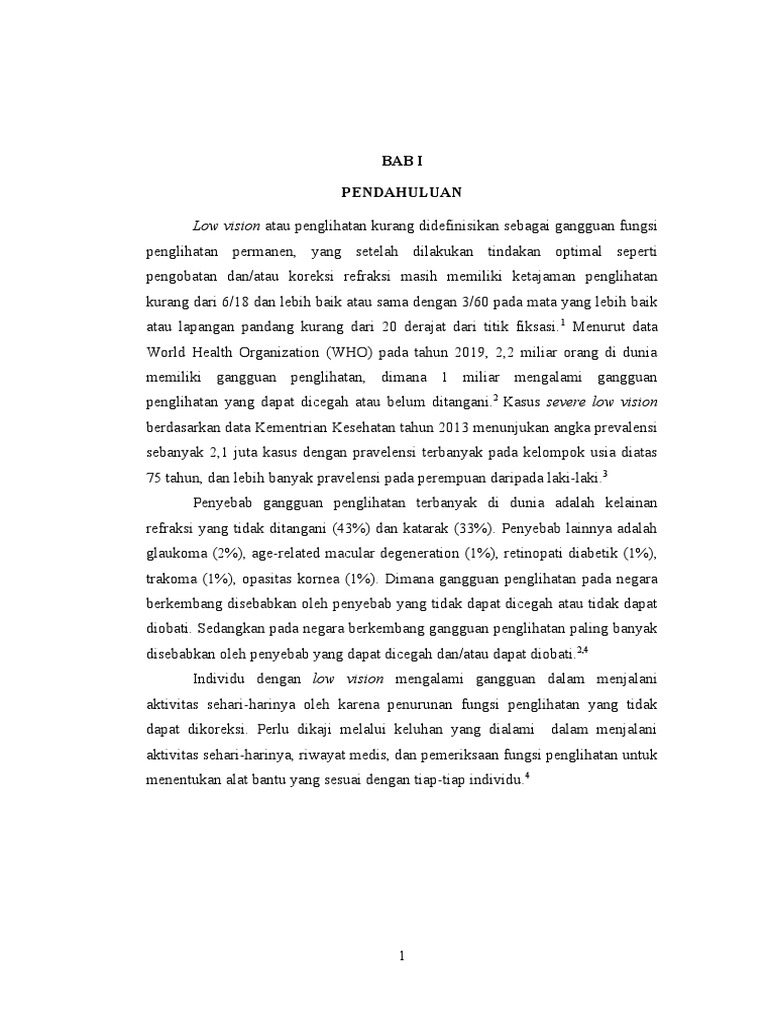 Pengertian dan Klasifikasi Low Vision | PDF | Pengembangan Diri