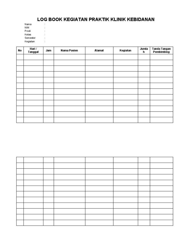 Log Book Kegiatan Praktik Klinik Kebidanan | PDF